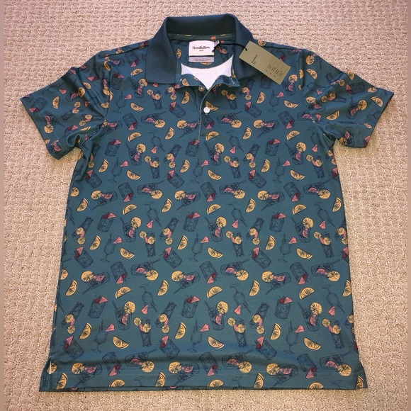 Goodfellow & Co | Shirts | Nwt Goodfellow Co Cocktail Print Polo Shirt ...